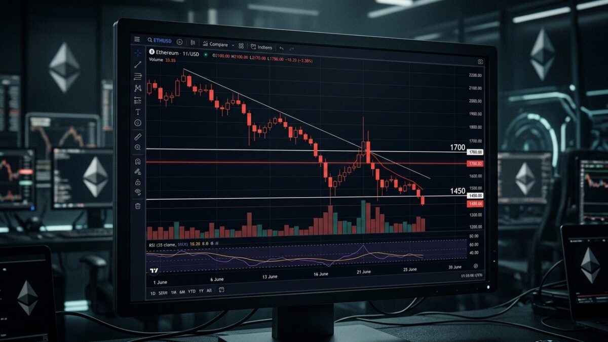 Direction les 1450 Dollars pour Ethereum ? Analyse Juin 2026